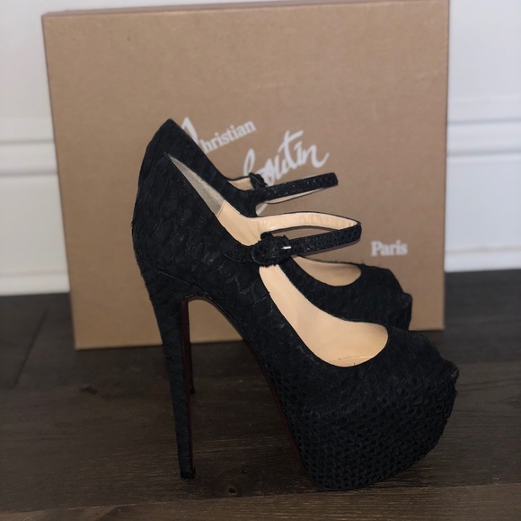 Christian Louboutin | Shoes | Christian Louboutin Black Python Lady ...